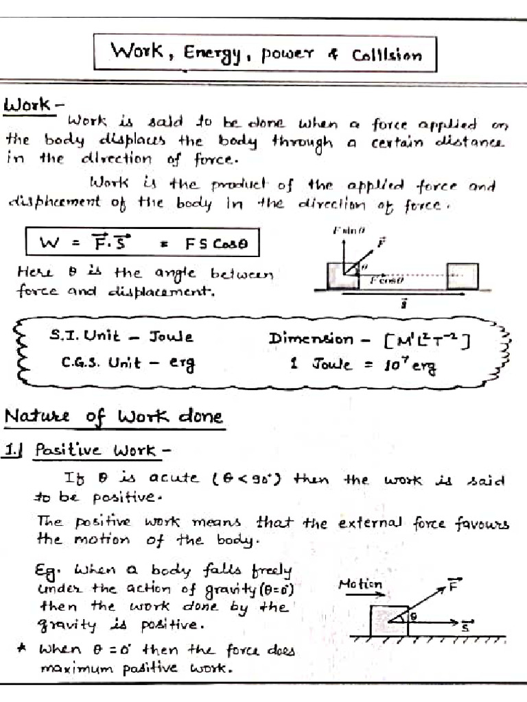 Ch.5 Work Energy and Power Notes | PDF