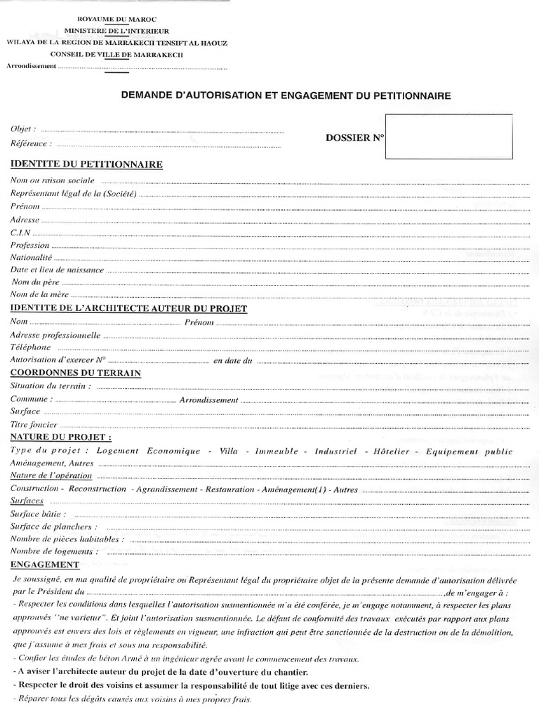 Demande Autorisation | PDF