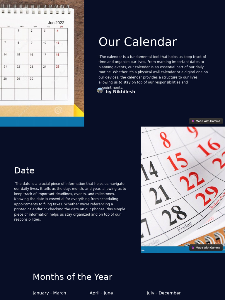 Calendar Class 1 | PDF
