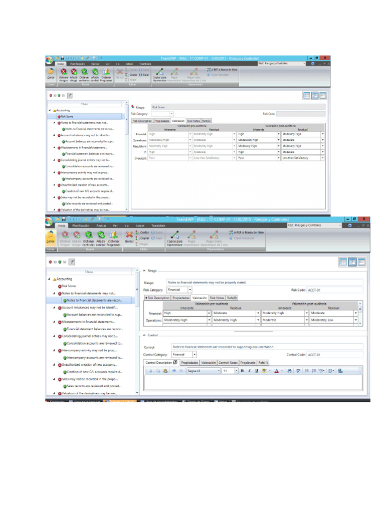 EWP Risk and Control Scoring | PDF