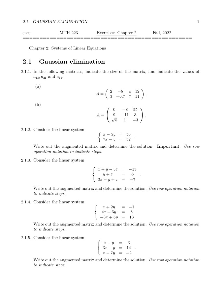 Ch2 Exercises | PDF