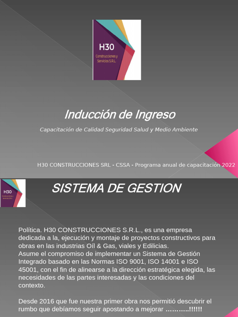 INDUCCION DE INGRESO CSSA (1) (1) | PDF