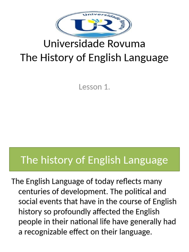 The History of English Language | PDF