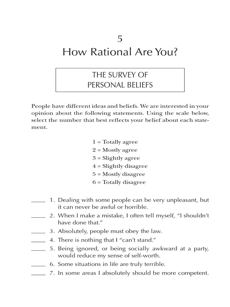 How Rational R U Scale Scoring | PDF