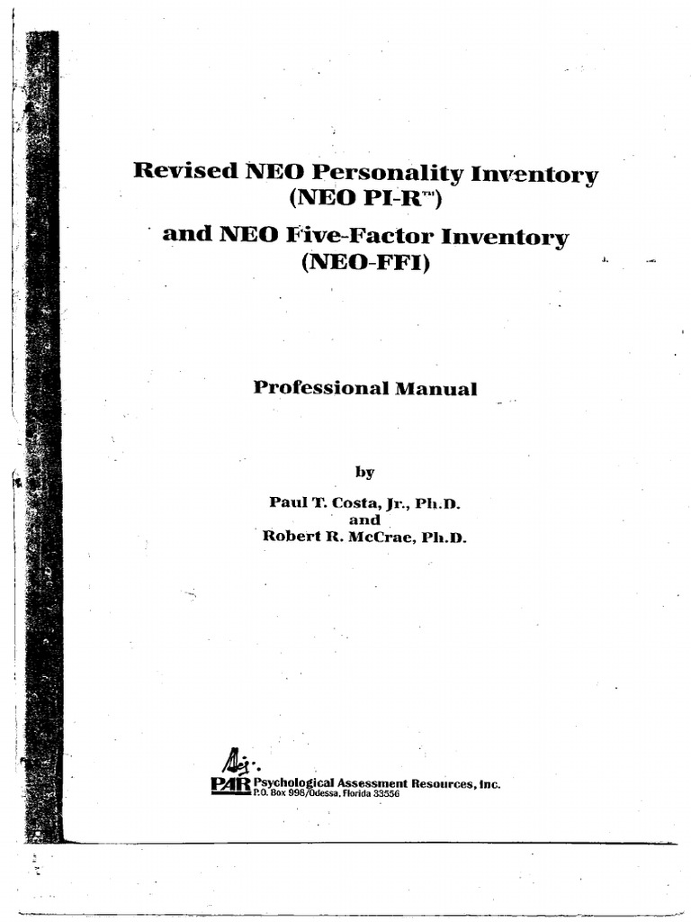 NEO Pi R - Manual | PDF