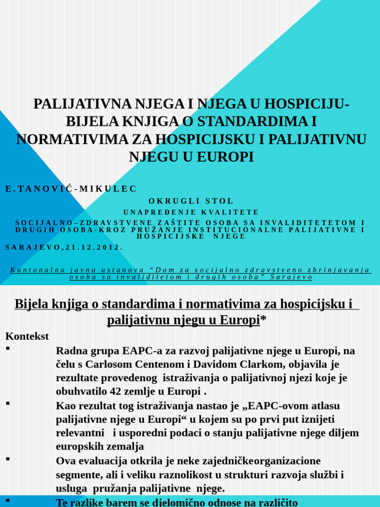 Prezentacija Prim. Dr. Emira Tanovic-Mikulec | PDF