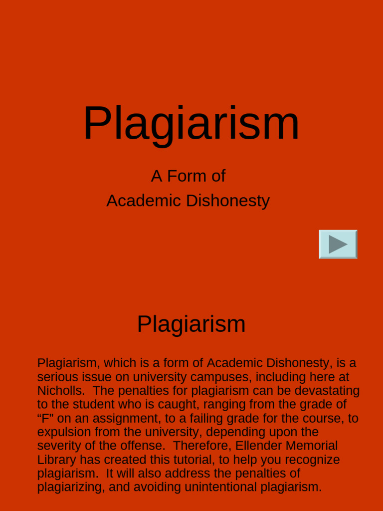Plagiarism Tutorial | PDF