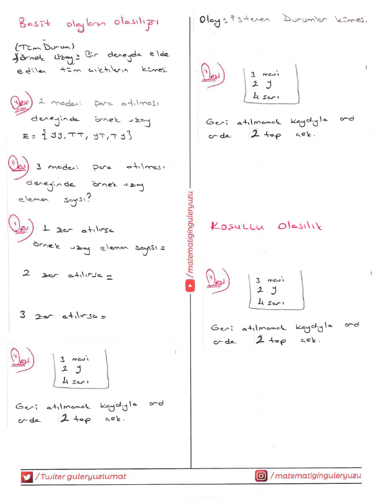 Olasılık Ve Sayma 3d 2024 Sonnnnn | PDF