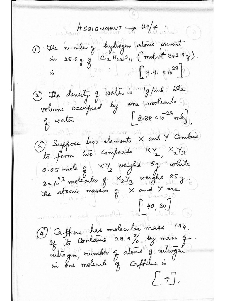 Chem Assignment | PDF
