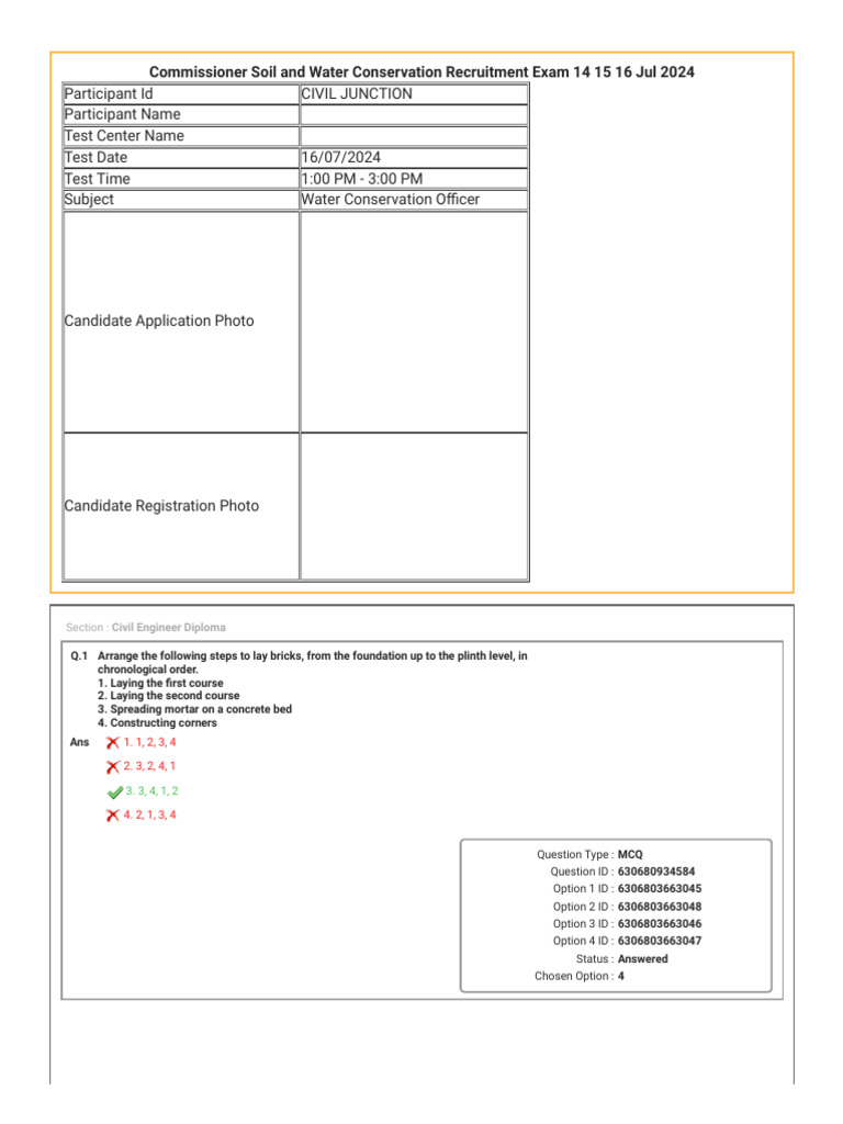 WCD JE 16 July 2024 Aft Paper With Key | PDF