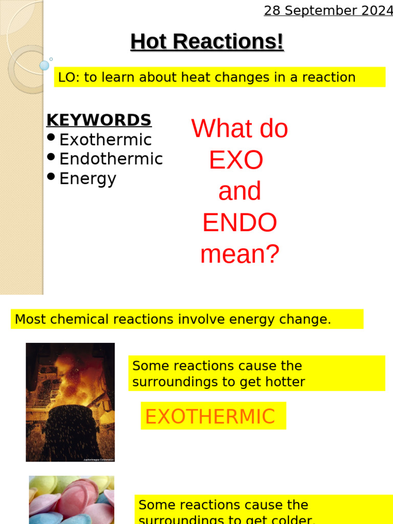 Lesson 9 Exothermic Endothermic | PDF