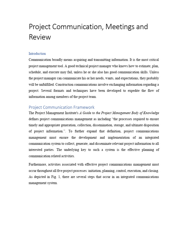 07 Project Communications | PDF