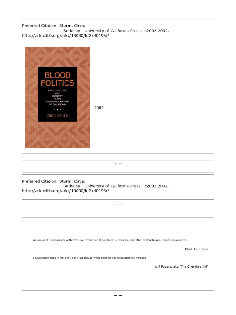 Sturm, Circe - Blood Politics | PDF