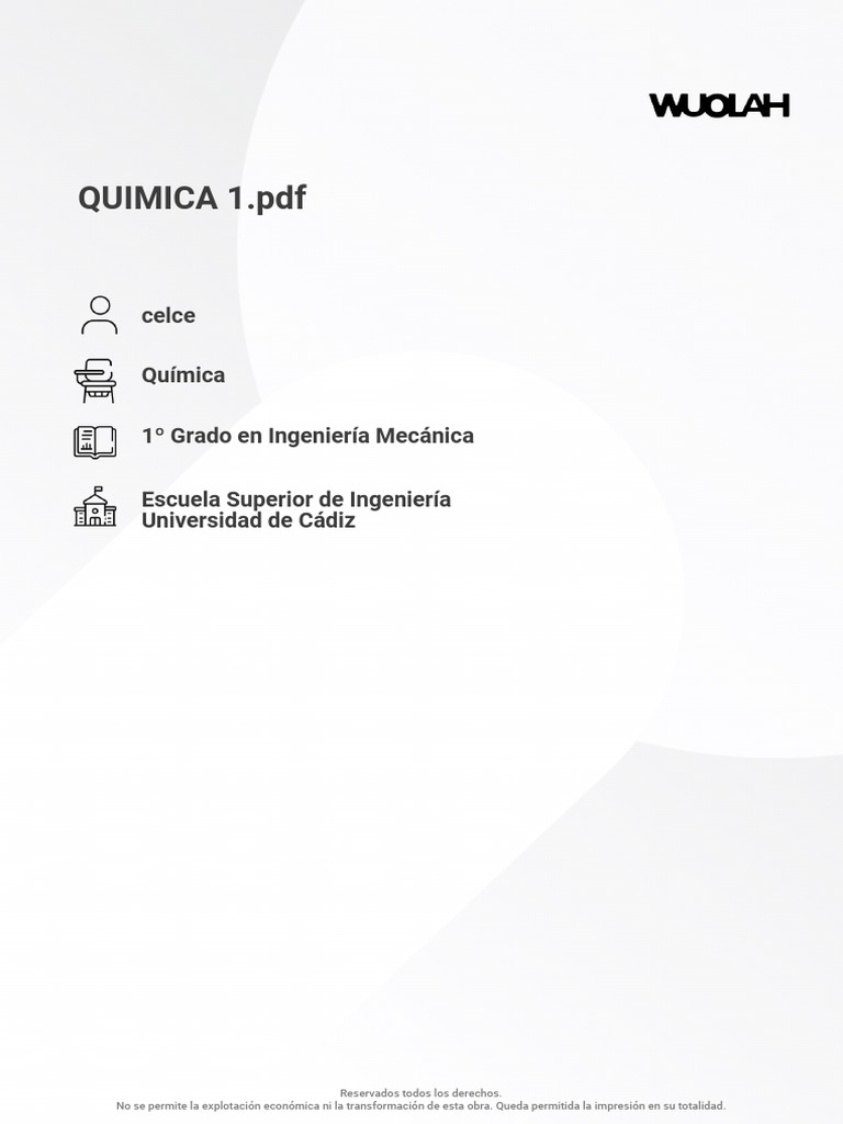 Quimica 1 | PDF