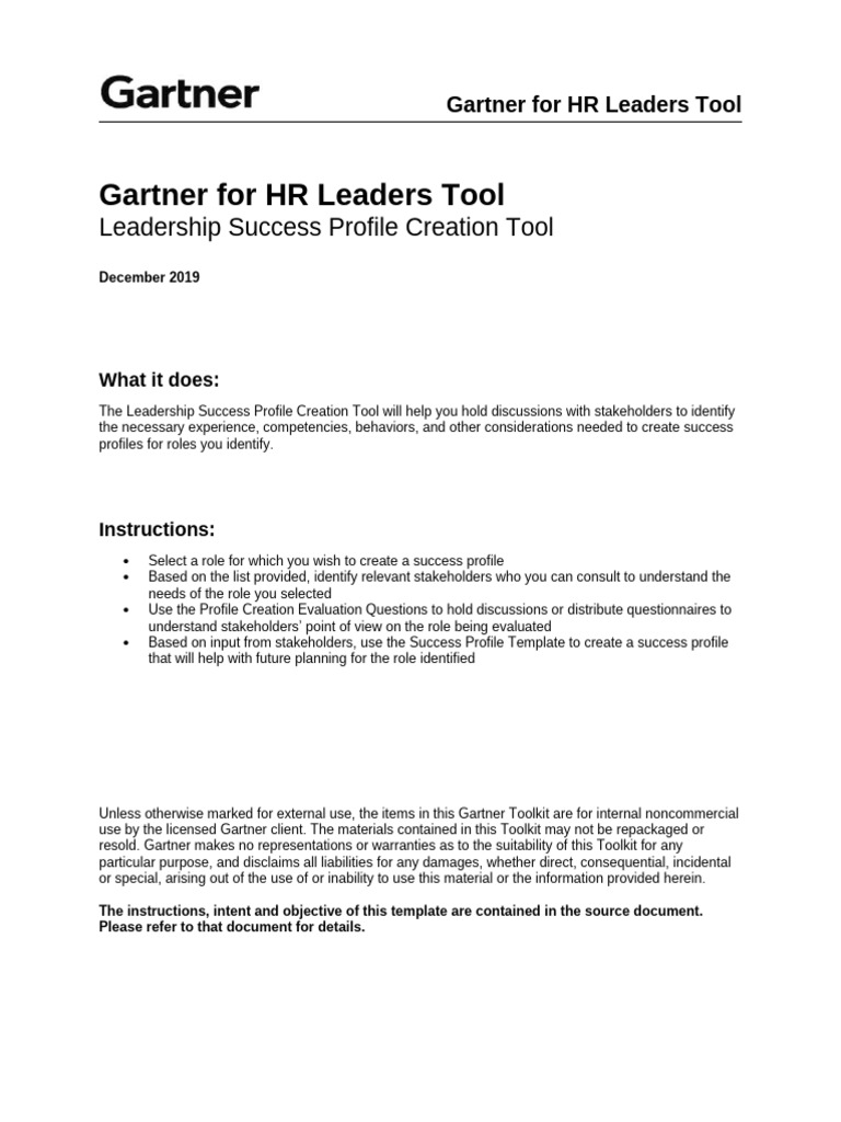 Leadership Success Profile Tool Guide | PDF | Leadership | Career & Growth