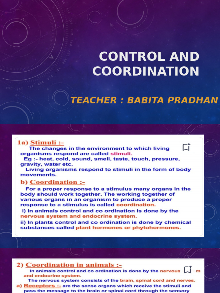 9 Control & Coordination | PDF