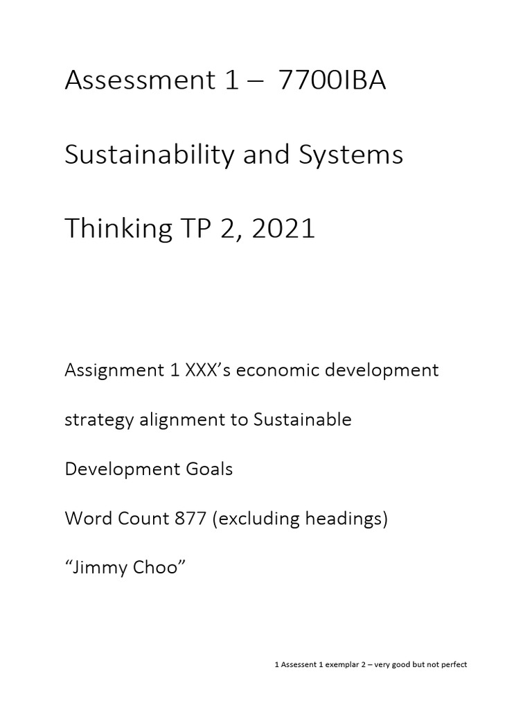 Exemplar 2 - Assessment 1 | PDF