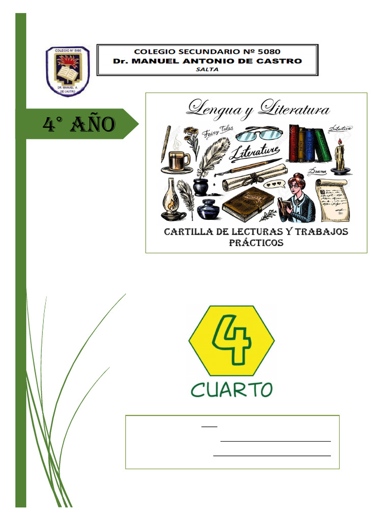 Cartilla 4° Año 2024 - Lyl | PDF | Celos | Novelas