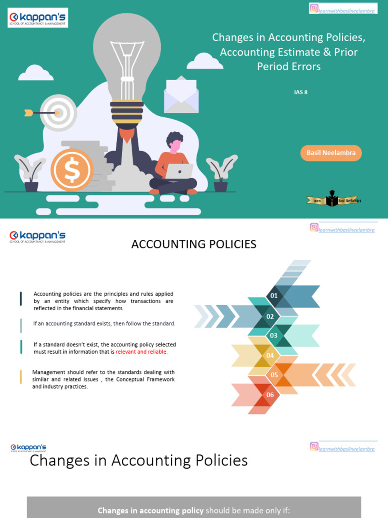 IAS Changes in Accounting Policies, Estimate & Prior Errors | PDF