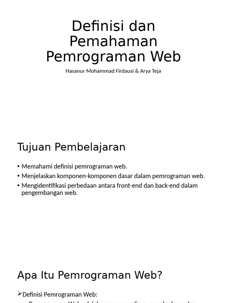 Pengantar Pemrograman Web | PDF