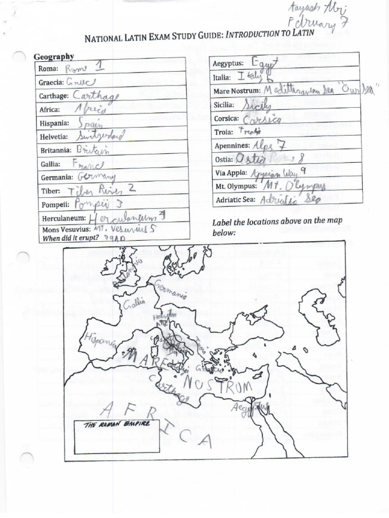 Aayush-National Latin Exam Study Packet | PDF