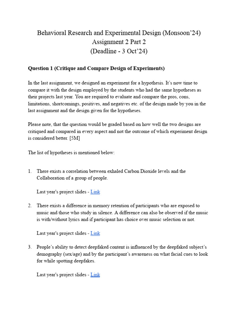 BRED Assignment 2 Part 2 | PDF