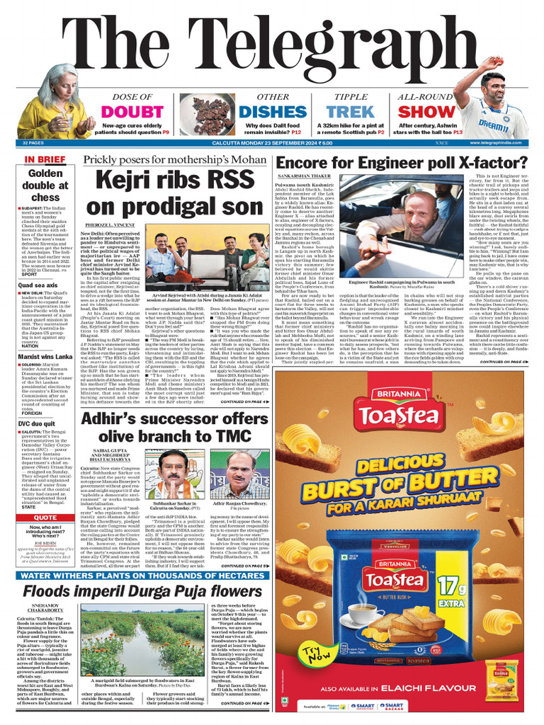 Telegraph Calcutta 23-09-2024 | PDF