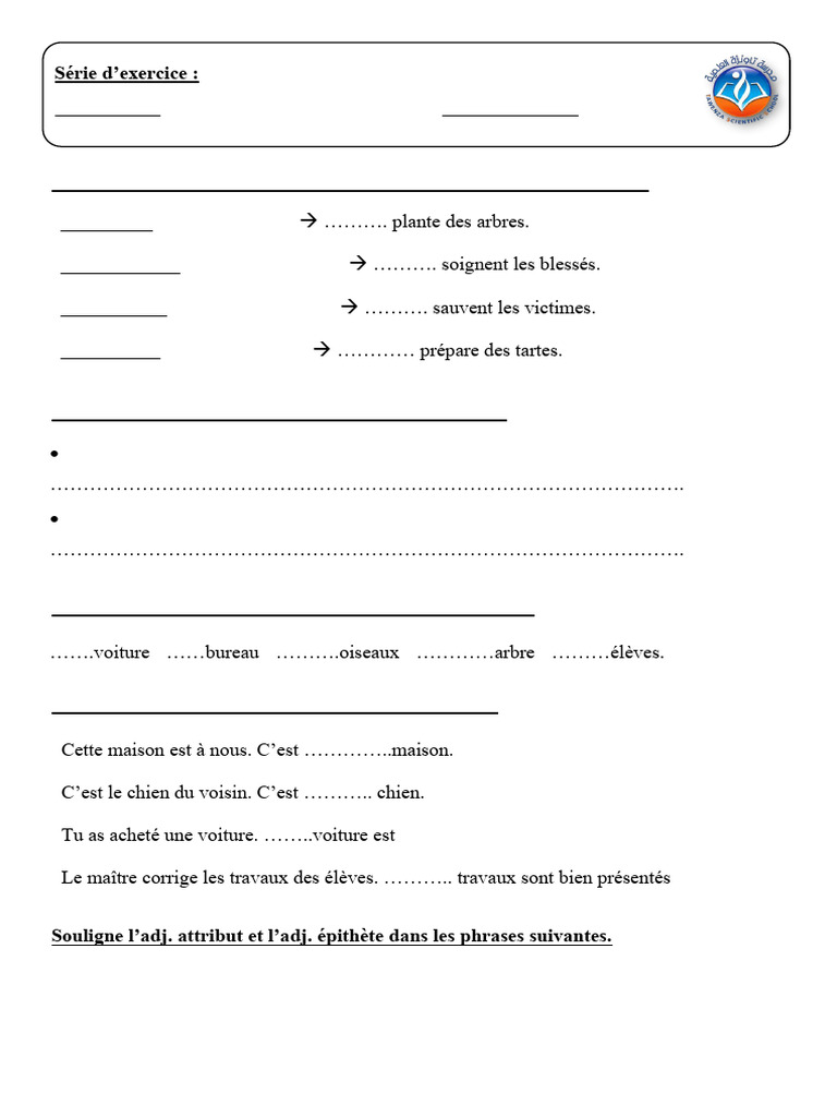 Série de Grammaire n1 Les Constituant de Ph. | PDF