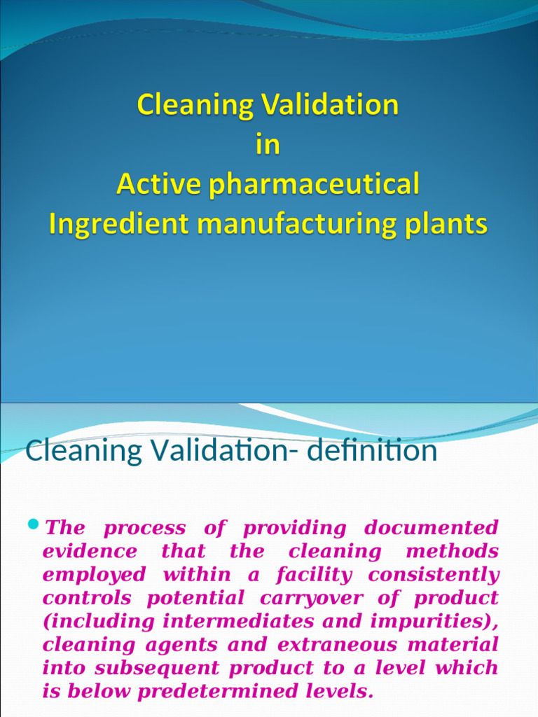 Cleaning Validation | PDF