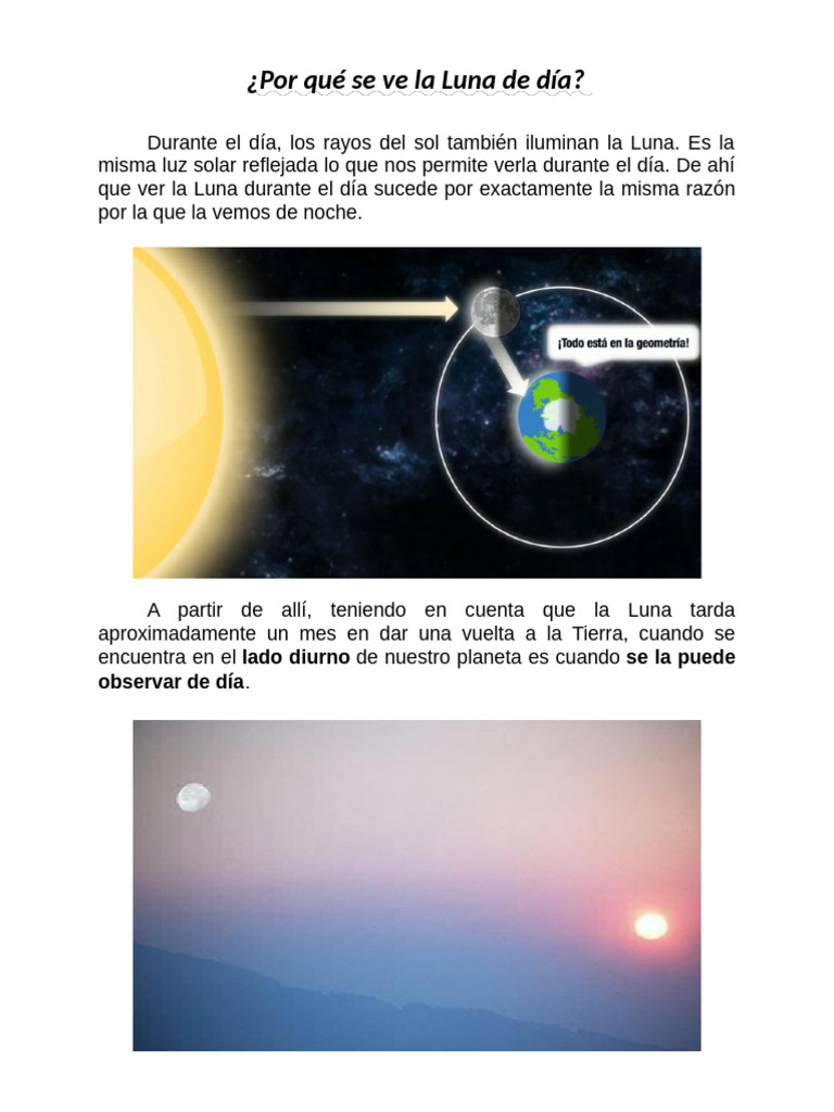 Por Qué Se Ve La Luna de Día | PDF
