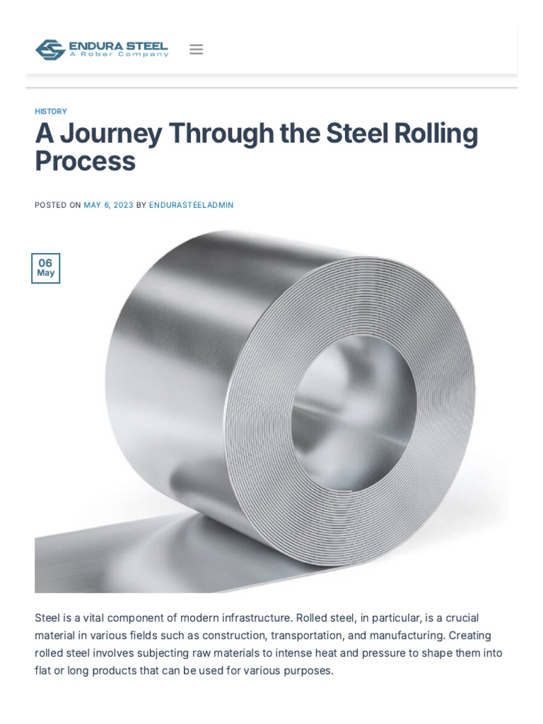 A Journey Through The Steel Rolling Process | PDF