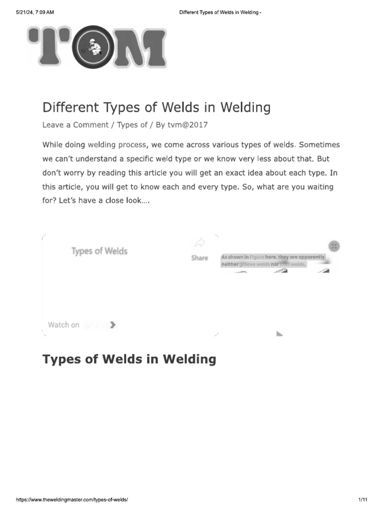 Types of Weld | PDF