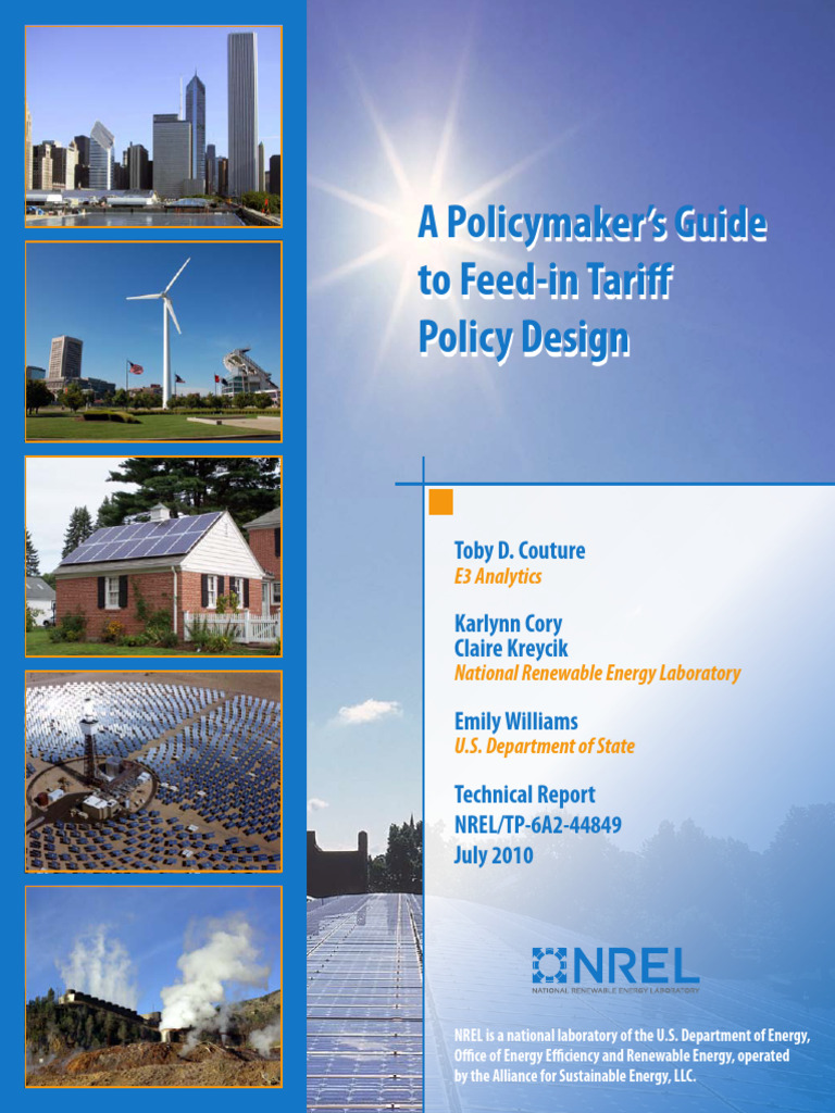 Policy Maker Guide To Feed in Tariff Design | PDF
