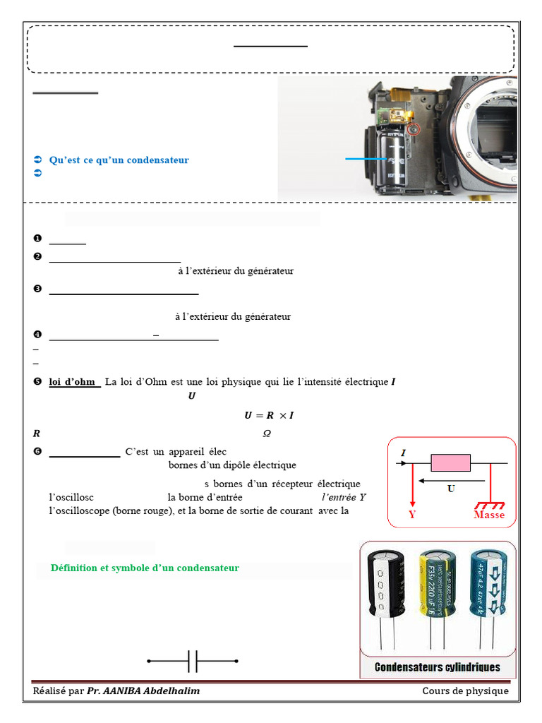 Lecon Phy 6 | PDF