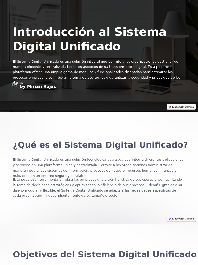 Introduccion Al Sistema Digital Unificado | PDF