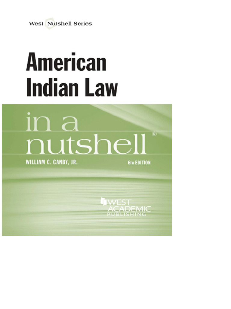 Canby's American Indian Law in A Nutshell | PDF