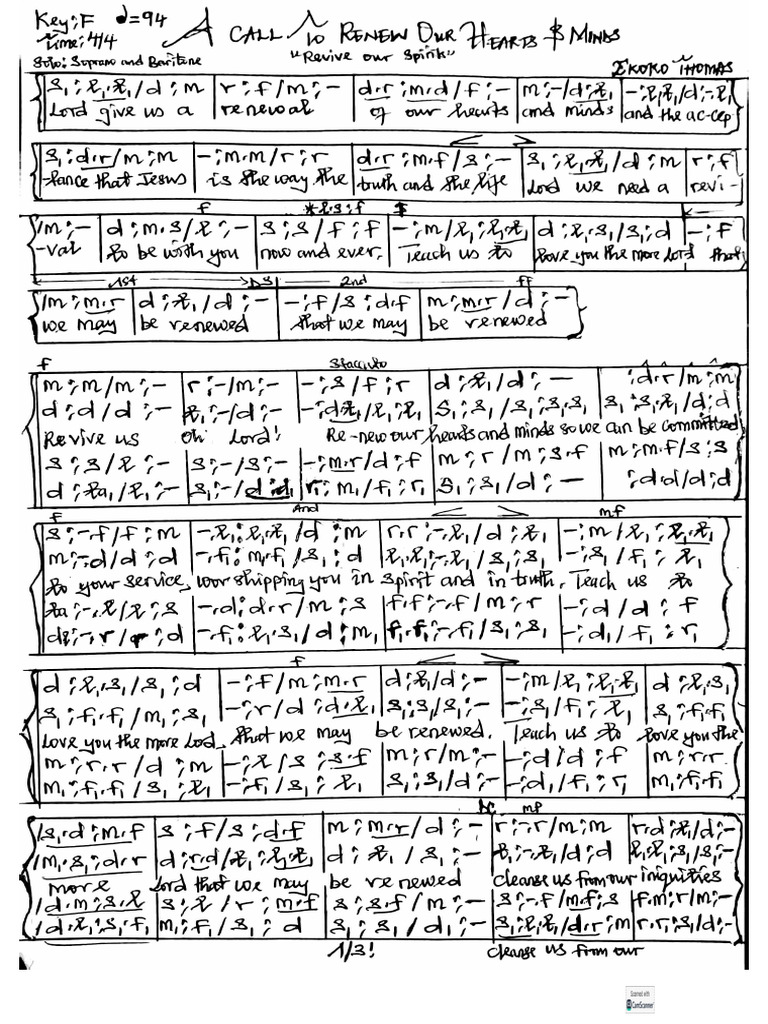 A Call To Renew Our Hearts and Minds, Set Piece Group B 2025 Final | PDF