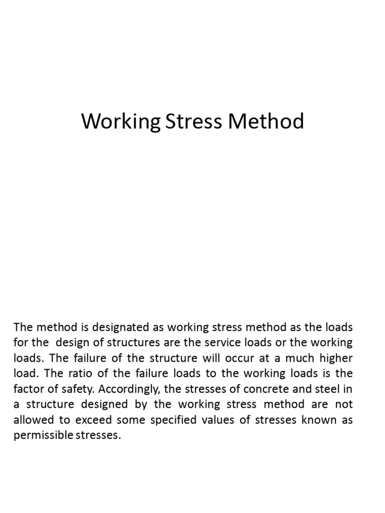 Working Stress Method | PDF