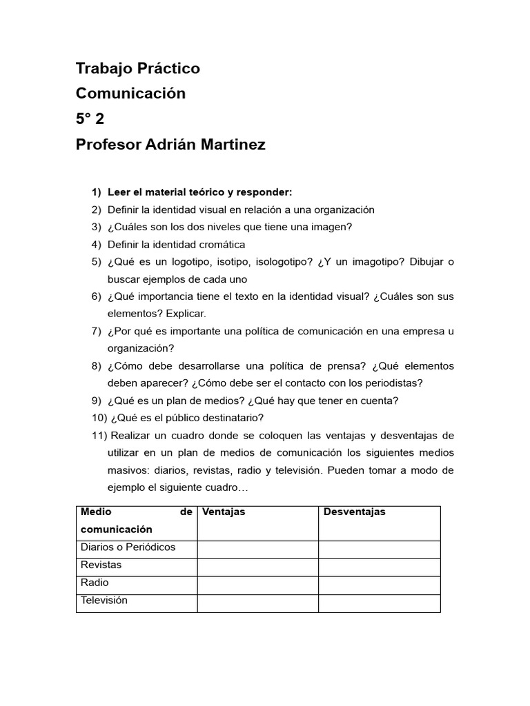 Trabajo Pr-Ctico (Identidad Viual - Identidad Textual - Plan de Comunicaci-N) | PDF