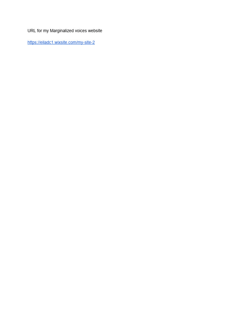 Marginalized Voices Website | PDF