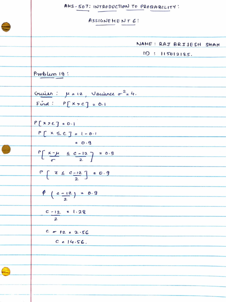 Ams 507 115012185 HW6 | PDF