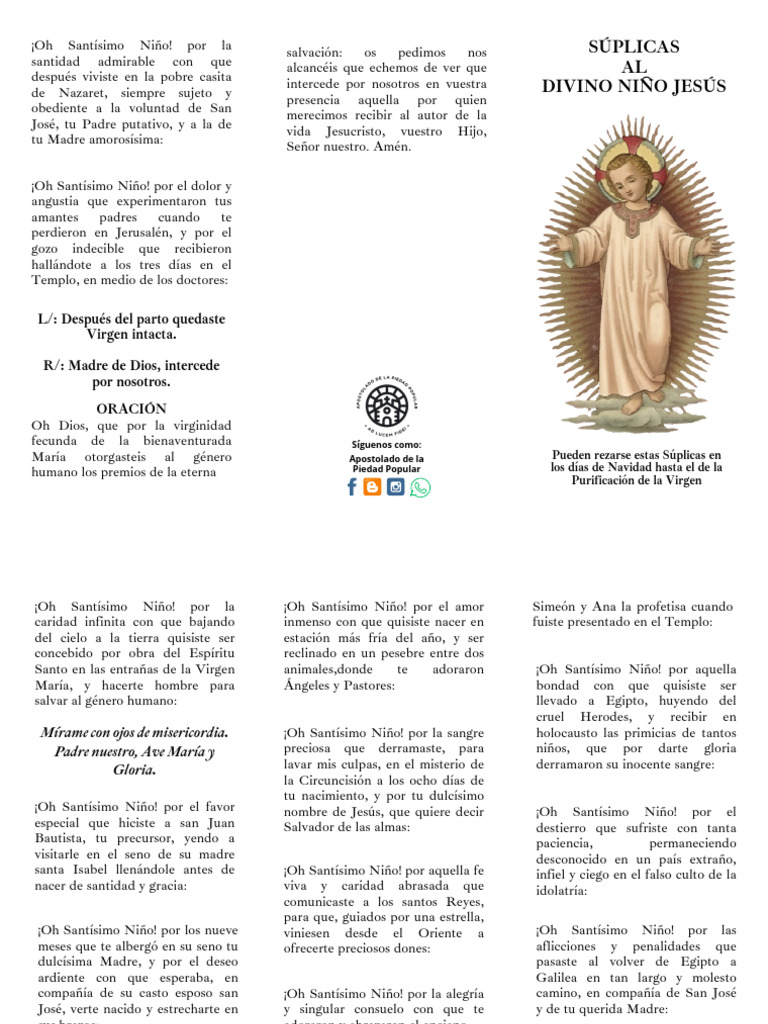 Súplicas Al Niño Jesús - 20240925 - 071144 - 0000 | PDF