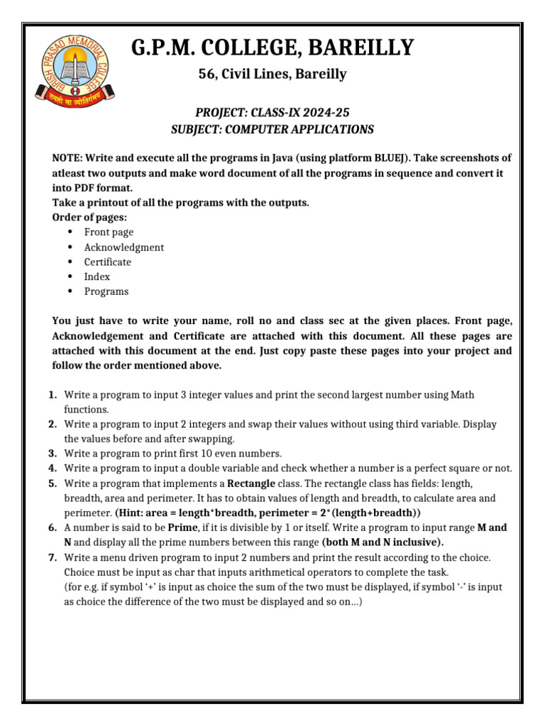 Project IX 24-25 | PDF