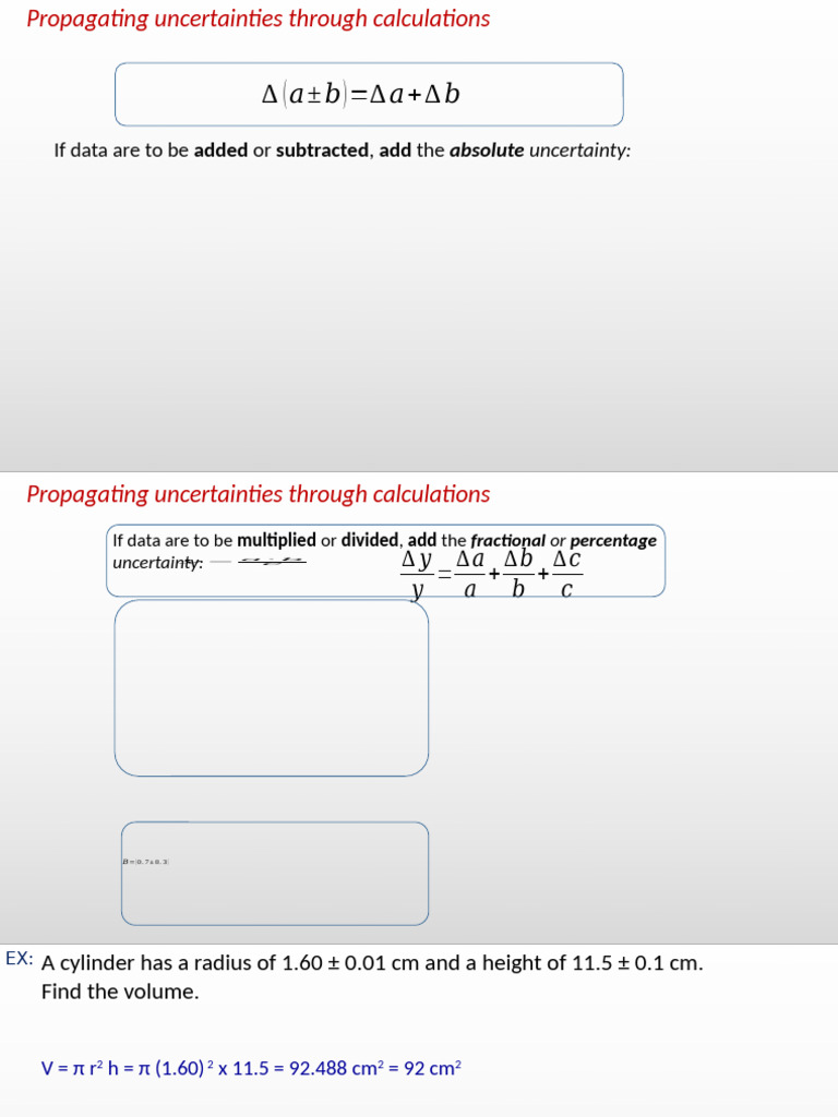 Propagate Uncertainties and Graph Drawing | PDF | Significant Figures | Uncertainty