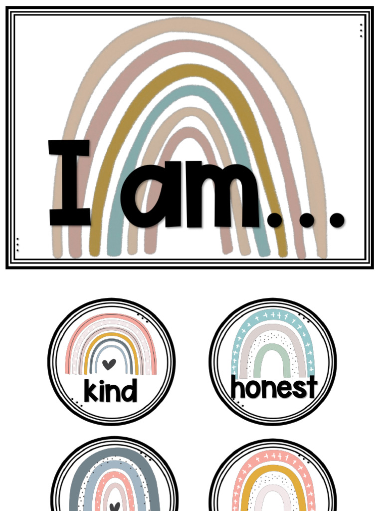Affirmation Station Mirror Boho Rainbows-1 | PDF