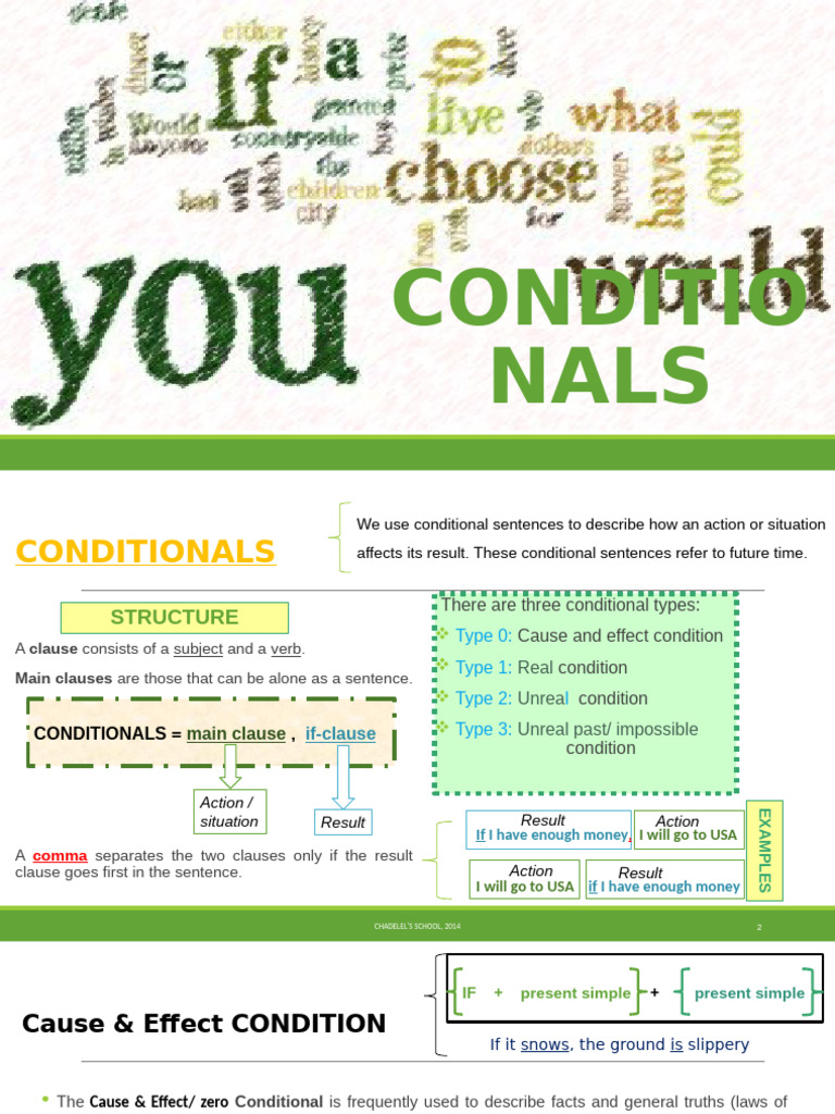 Conditionals Explanation Powerpoint Grammar Guides - 64539 | PDF