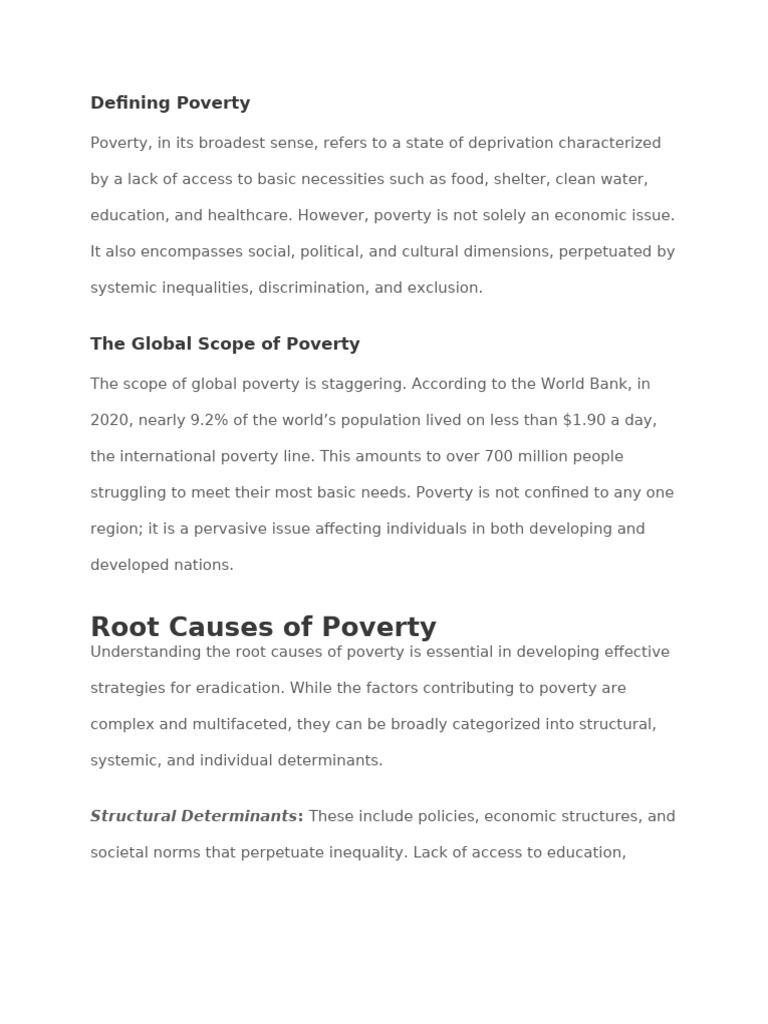 Poverty and Inequality | PDF | Poverty Reduction | Poverty