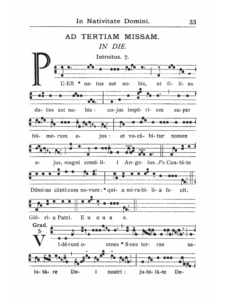 Introito Puer Natus Est | PDF