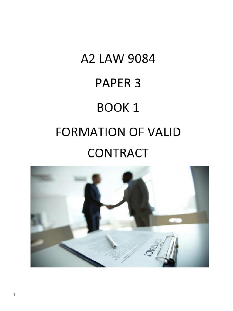 A2 Law Paper 3 Book 1 | PDF