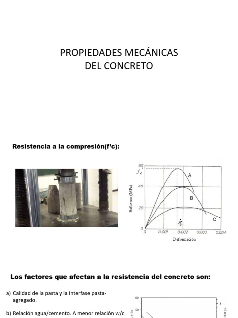 03 - Propiedades Mecánicas Del Concreto | PDF